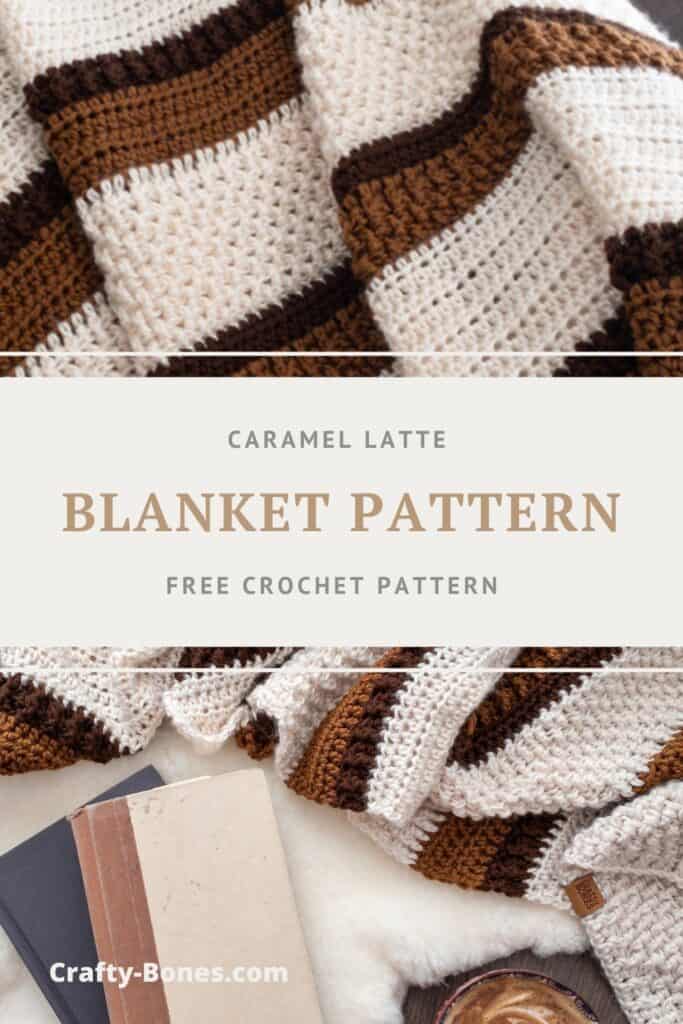 Caramel Latte Textured Crochet Blanket Pattern