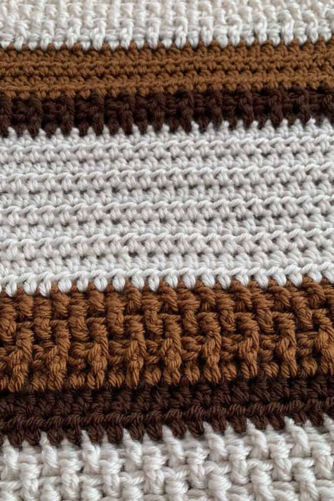 Caramel Latte Textured Crochet Blanket Pattern